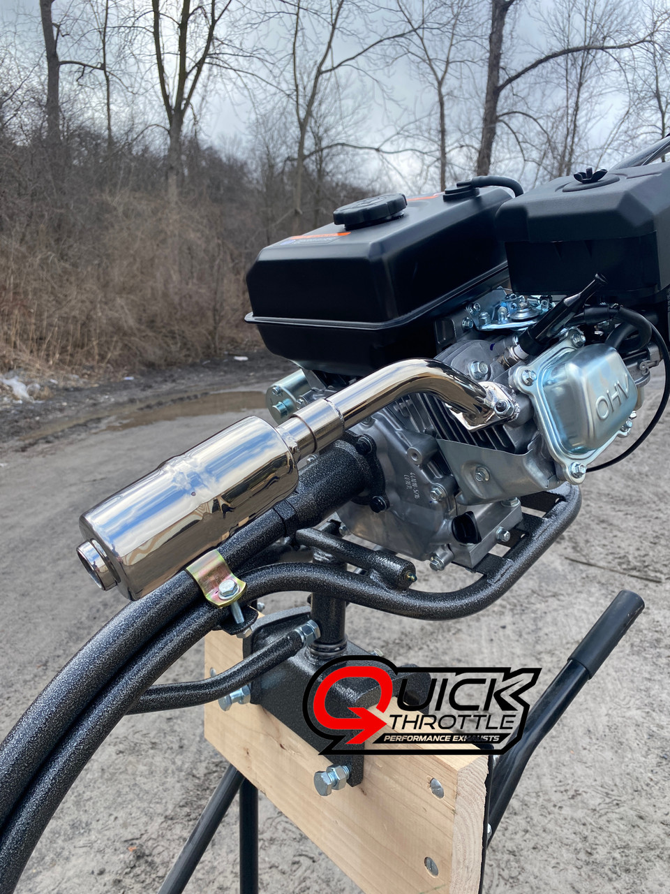 STAINLESS STEEL EXHAUST SYSTEM - GX200/212- 7hp ENGINES