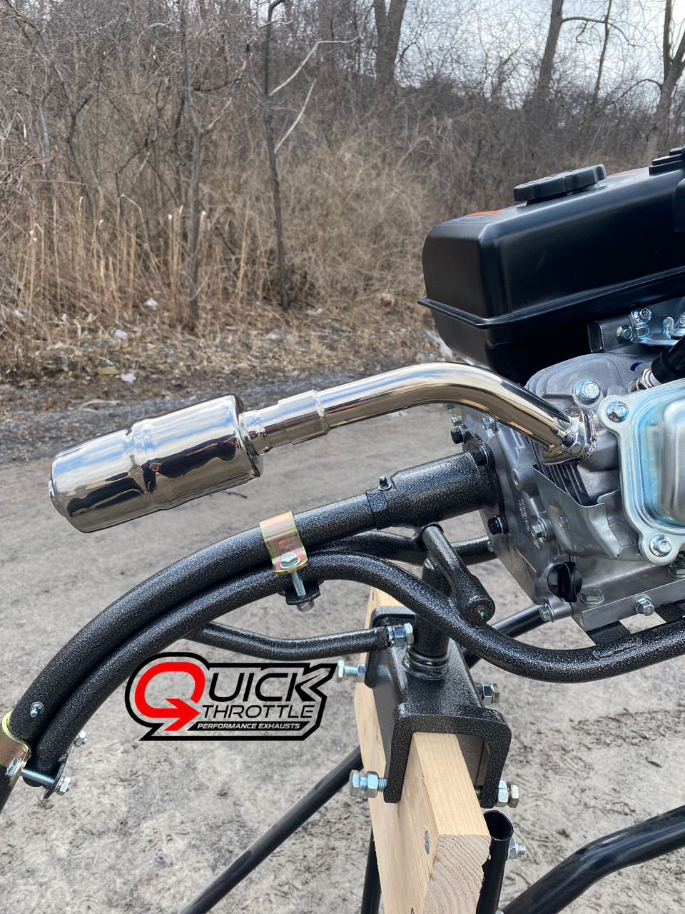 STAINLESS STEEL EXHAUST SYSTEM - GX200/212- 7hp ENGINES