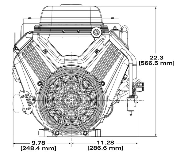 Vanguard 40hp EFI MARINE V twin Engine 1-1/8" X 4"