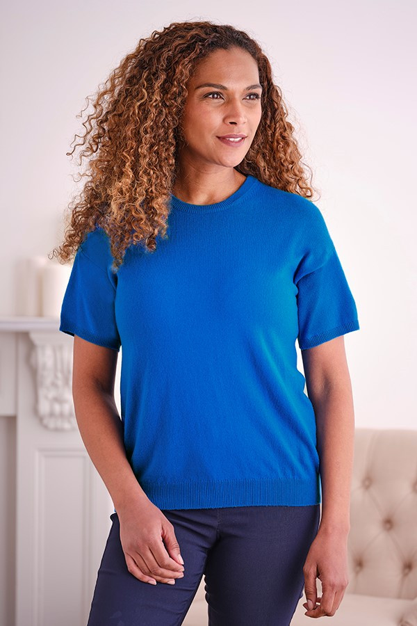 Annie Short Sleeved Cashmere Sweater