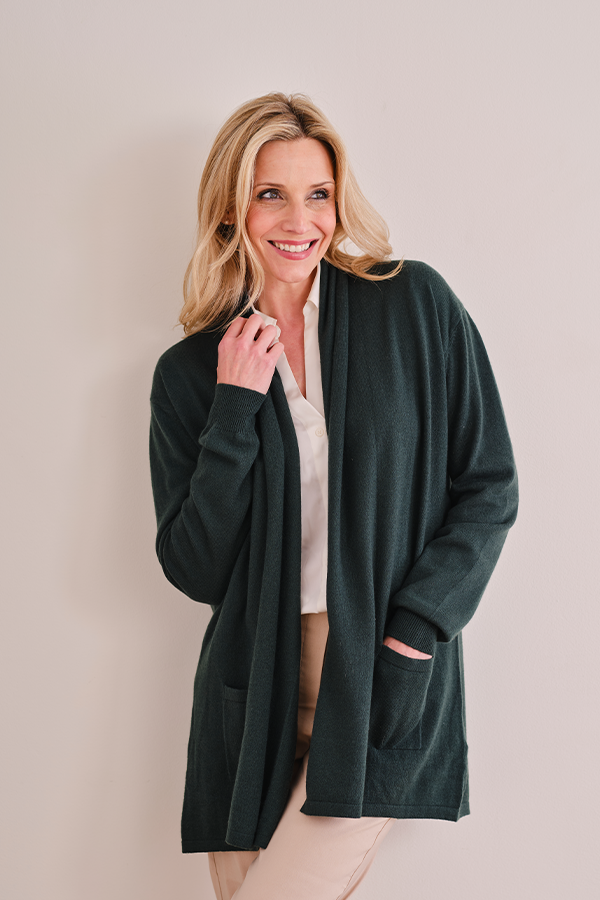 Lydia Cashmere Drape Cardigan
