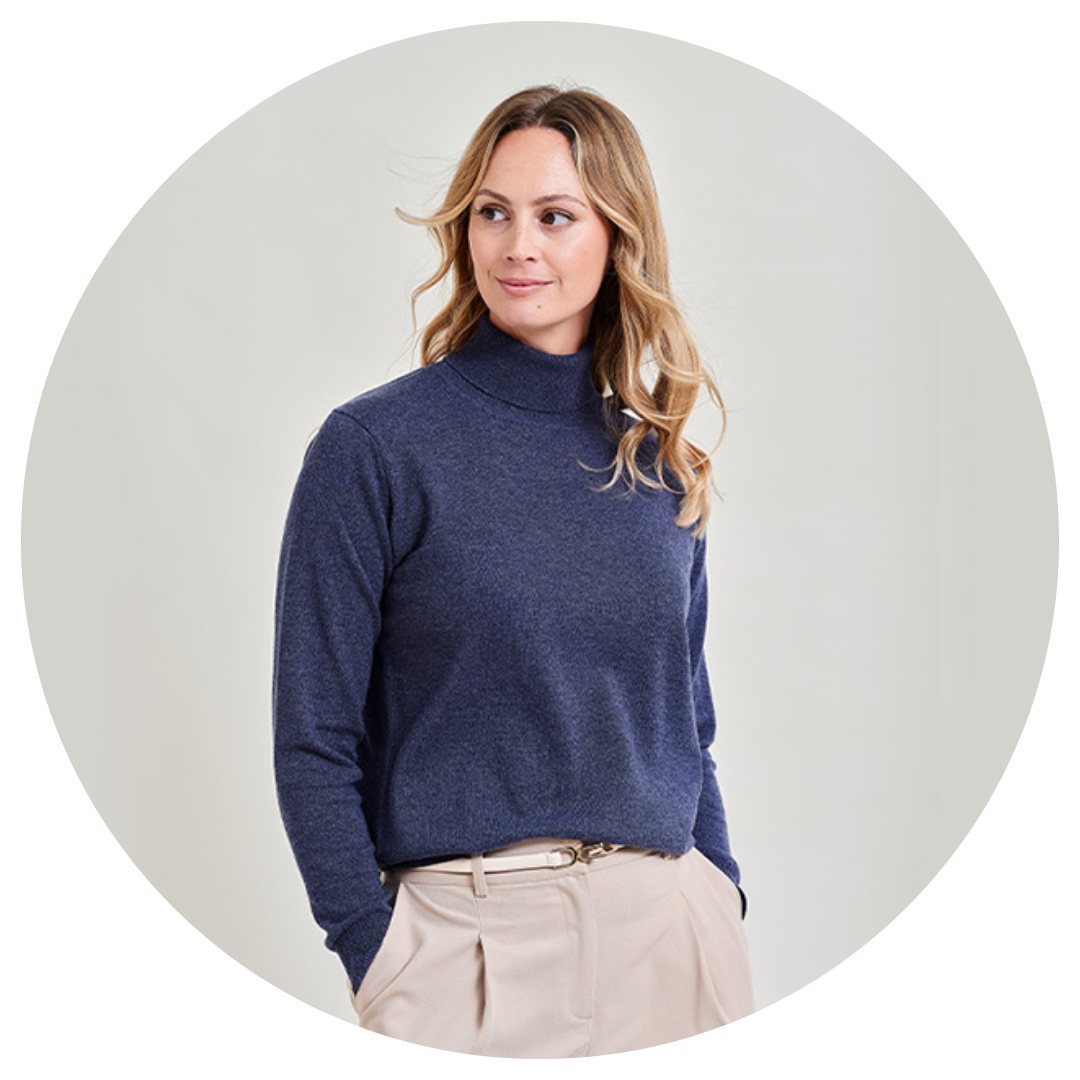 Pure Cashmere Tracy Roll Collar