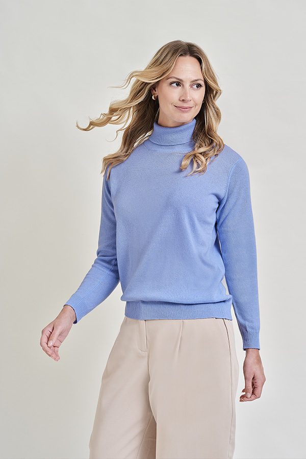 Tracy Cashmere Roll Collar Sweater