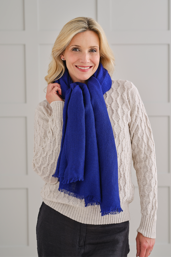 Pure Cashmere Diamond Weave Pashmina Wrap