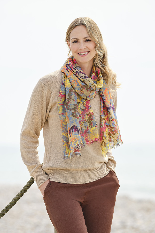 Autumn Burst Cashmere Pashmina Stole