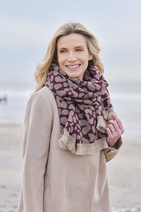 Cashmere Leopard Jacquard Stole