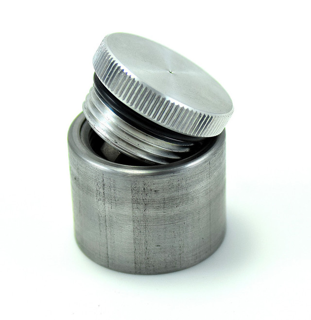 brass filler neck weld in cap