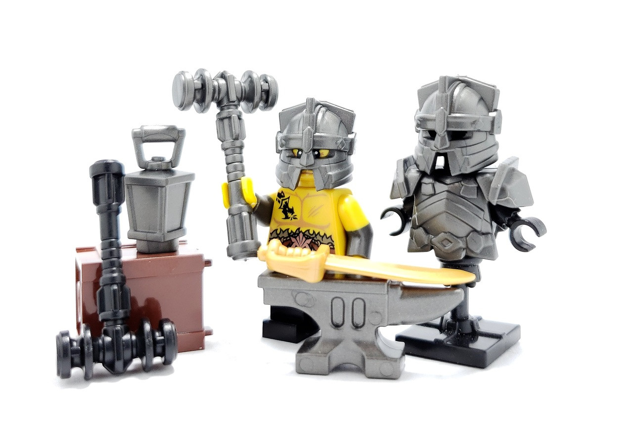 Minifigure Weapon - Dwarf Hammer