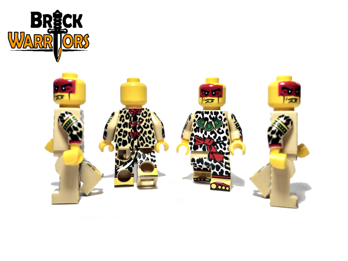 Custom LEGO® Minifigure - Aztec Jaguar Warrior