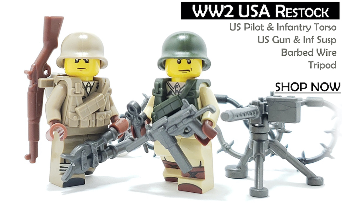 BrickWarriors - Minifigure Guns, Weapons, Helmets, Armor, and Accessories