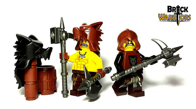 Custom LEGO Helmet Spotlight - Wolf Pelt Helm - BrickWarriors