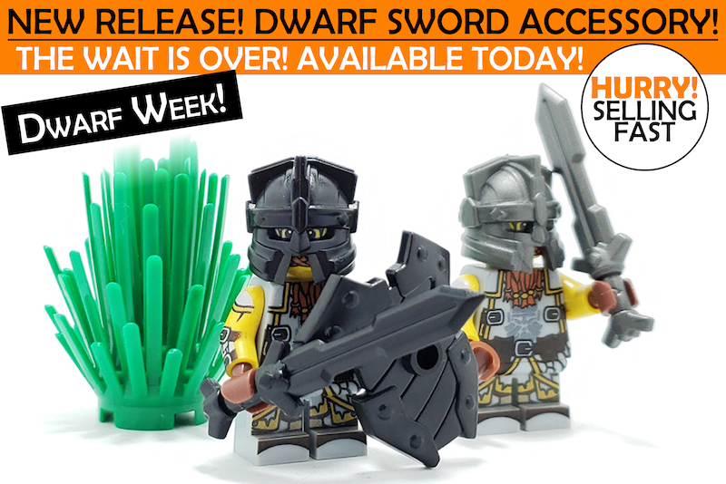 NEW RELEASE! The Dwarf Sword is Available NOW! - BrickWarriors