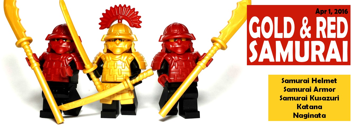 Samurai Accessories Now Available in Dark Red - BrickWarriors