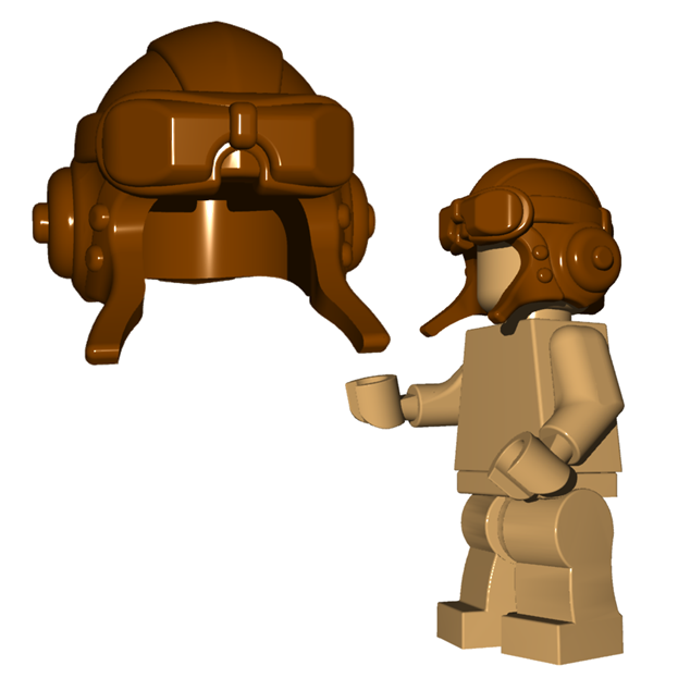 Custom LEGO Accessory Spotlight - Aviator Helmet - BrickWarriors