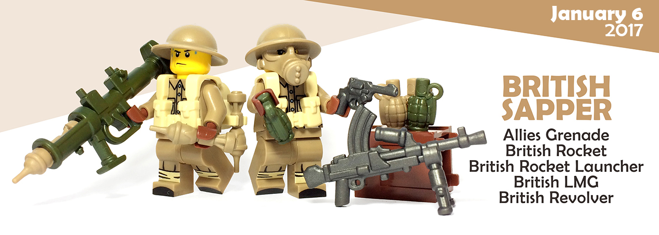 Get the New WWII British Sapper Accessories! - BrickWarriors
