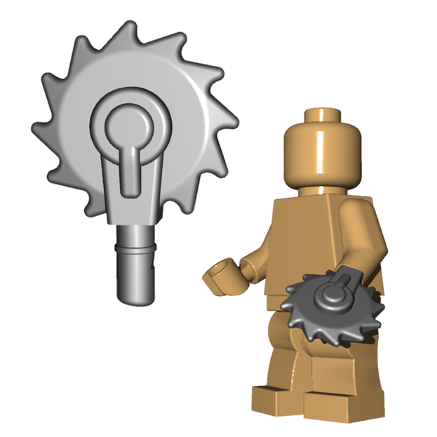 Custom LEGO Weapon Spotlight - Buzzsaw Hand - BrickWarriors