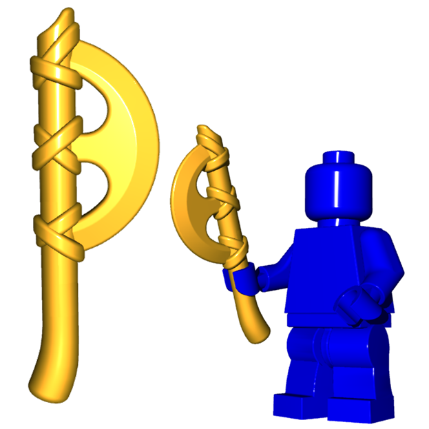 Custom LEGO Weapon of the Week - Crescent Axe - BrickWarriors