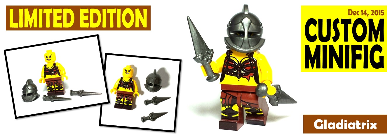 Get the Limited Edition Gladiatrix Minifigure - BrickWarriors