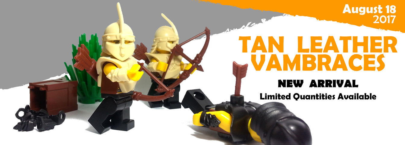 Tan Leather Vambraces Just Released! - BrickWarriors