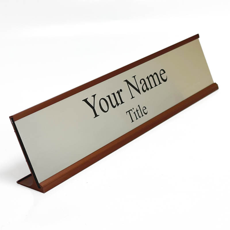 Premium Aluminium Desk Name Plate with changeable nameplate