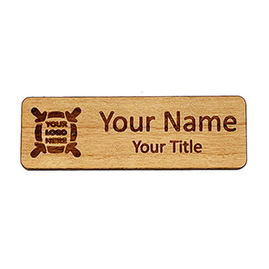 Rectangle Cherry Name Badge | BadgeStore