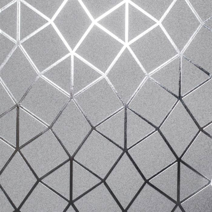 Fine Décor Platinum Geometric Silver FD42489 Wallpaper | WallpaperSales