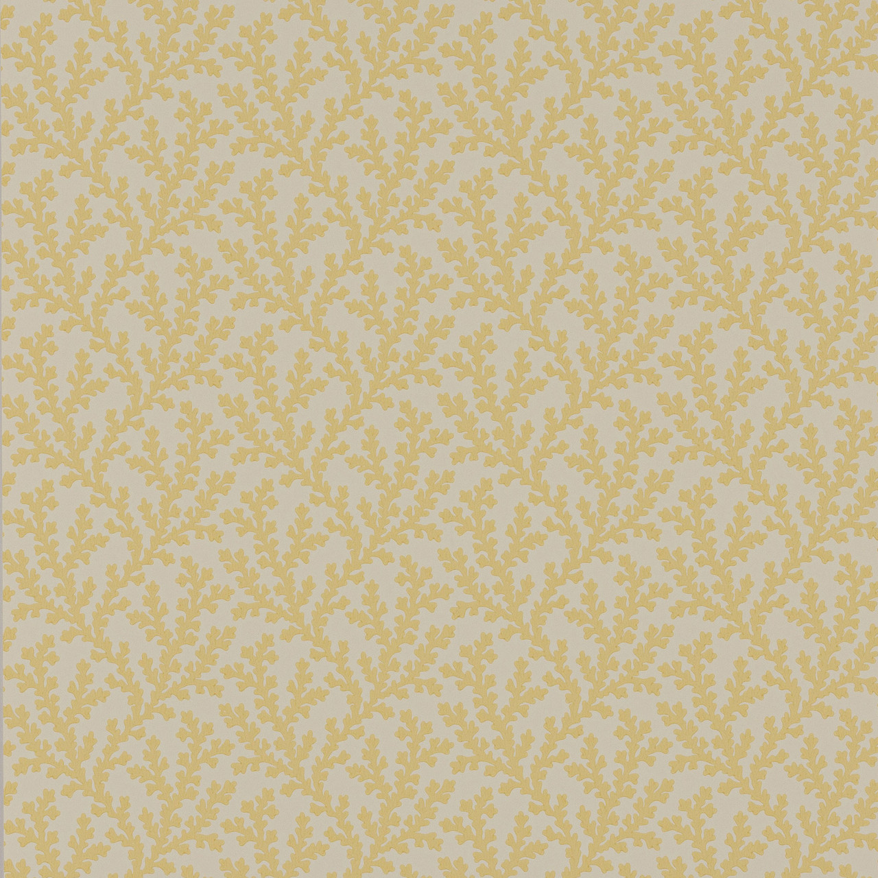 W7020-06 Sea Coral Ashdown Yellow Wallpaper By Colefax and Fowler
