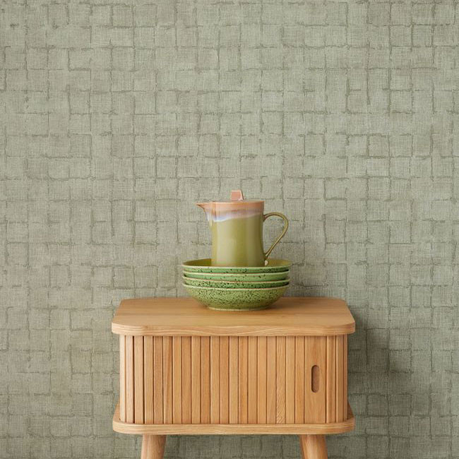 333454 Rustic Check Emerald Green Wallpaper by Eijffinger