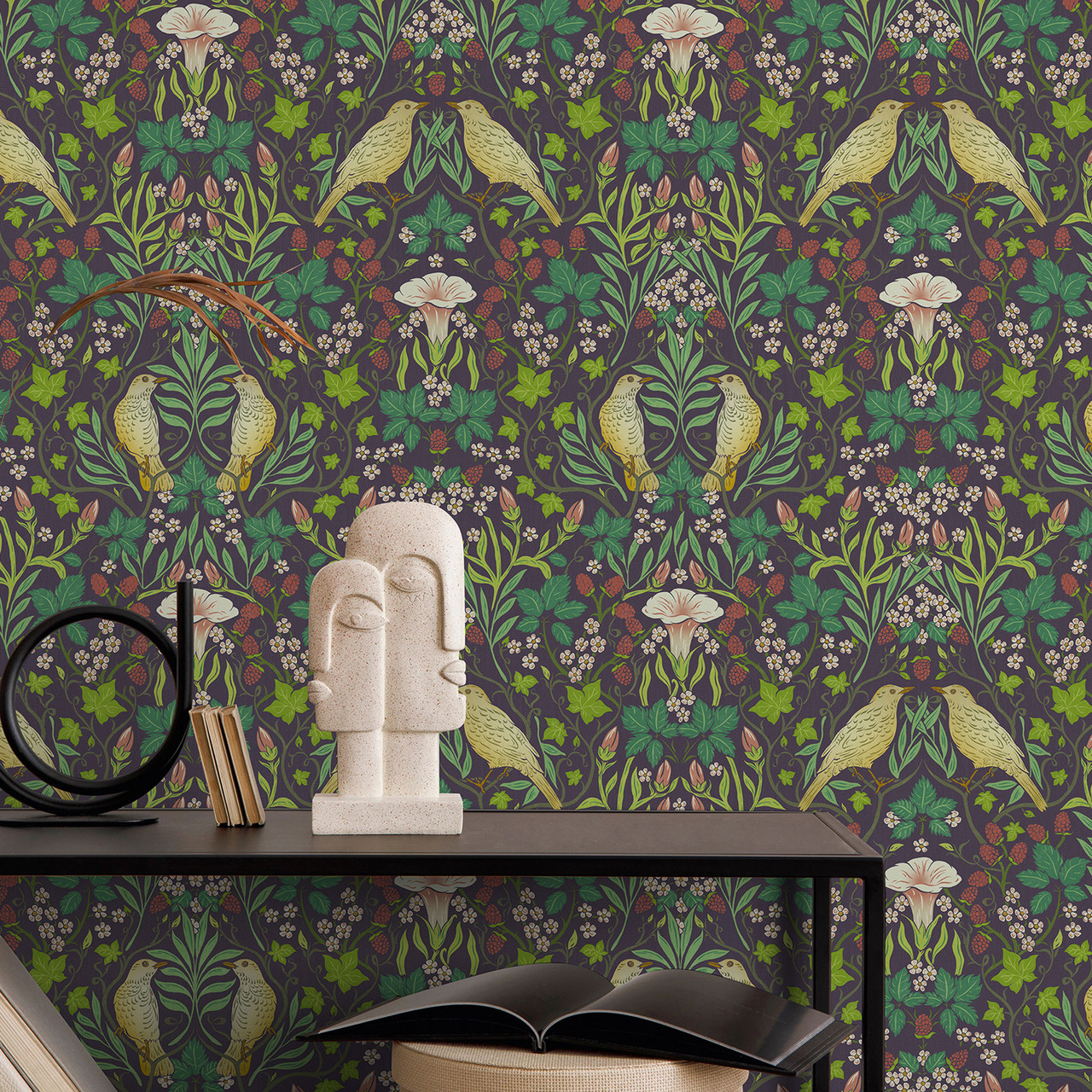 47621 Summer Garden Heritage Purple Lilac Wallpaper By Galerie ...