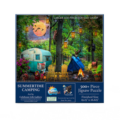 SUNSOUT INC - Summertime Camping - 500 pc Large Pieces Jigsaw Puzzle by ...