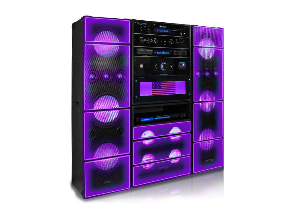 The 3,500 WATT AUDIO RACK SYSTEM available at Leisure Tyme Rentals