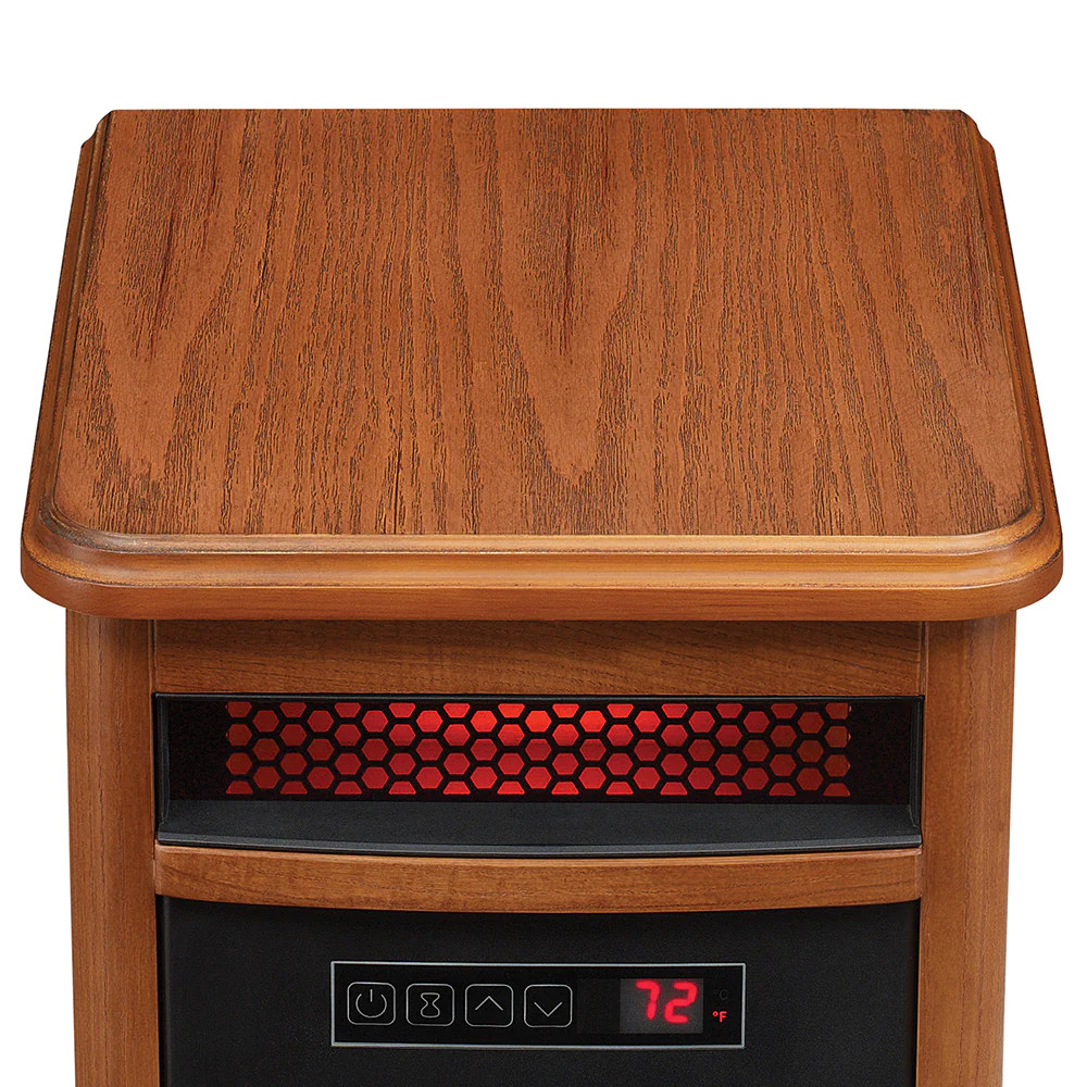 The PORTABLE ELECTRIC INFRARED QUARTZ HEATER UP TO 1,000 SQFT - OAK ...