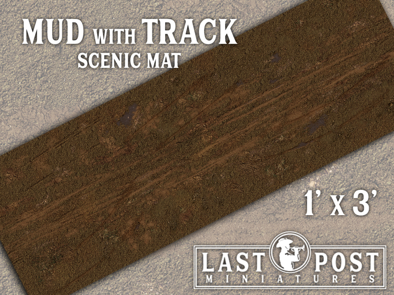 LPMMAT010 Mud with Track Scenic Mat - Peter Nathan Toy Soldiers