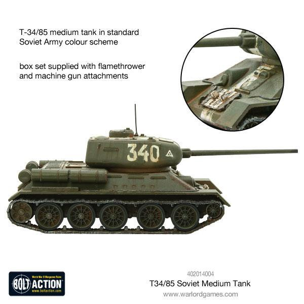 402014004 T34/85 Soviet Medium Tank (Plastic) - Peter Nathan Toy Soldiers