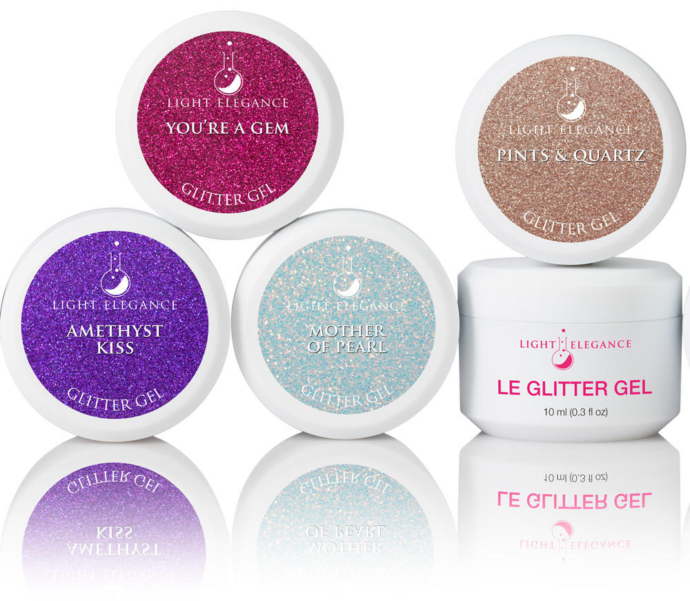 Hard Gels - Light Elegance Gel System - Light Elegance Glitter Gels ...