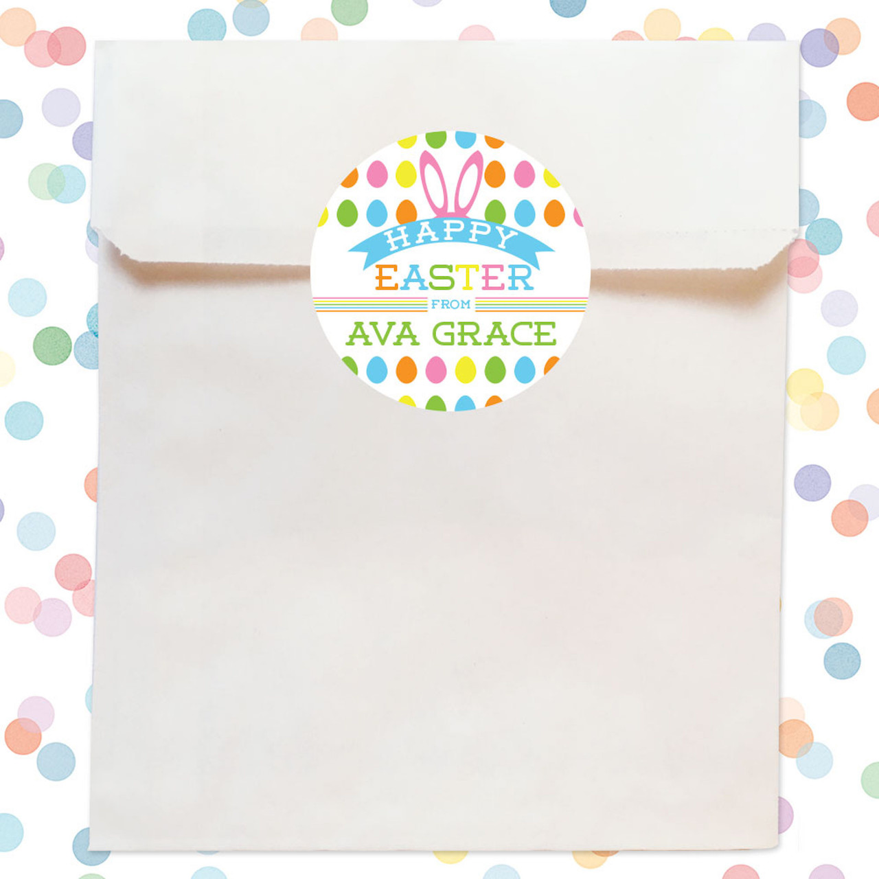 easter name stickers