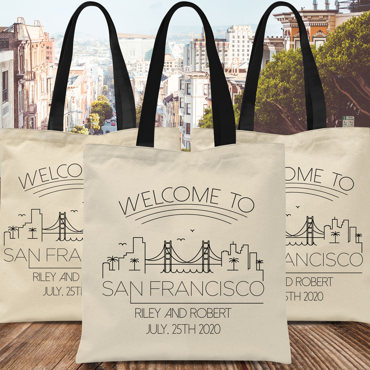 Custom Tote Bags: Welcome To Modern City Skylines