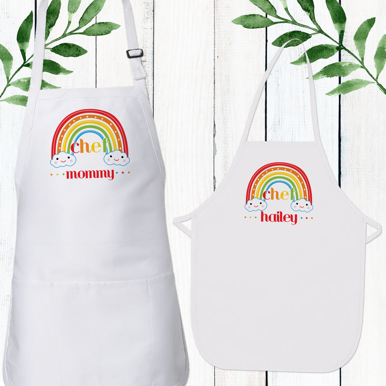 Happy Little Rainbow Personalized Kids Apron