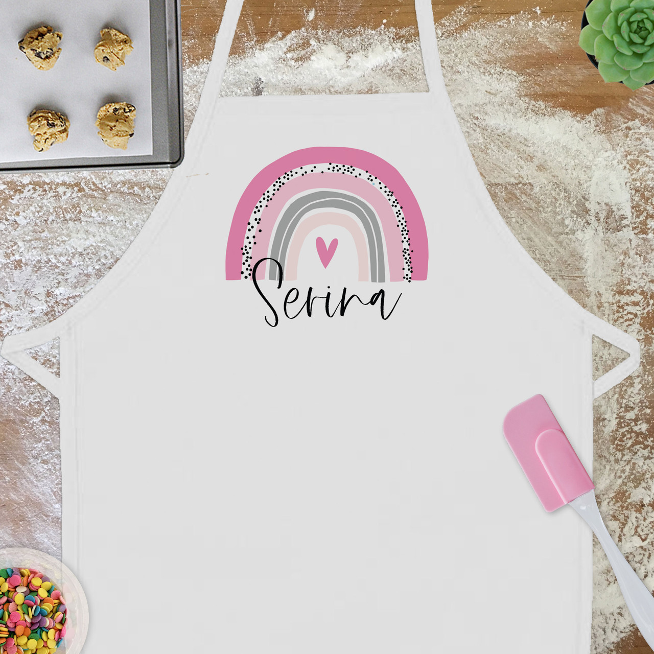 Boho Rainbow Personalized Kids Aprons