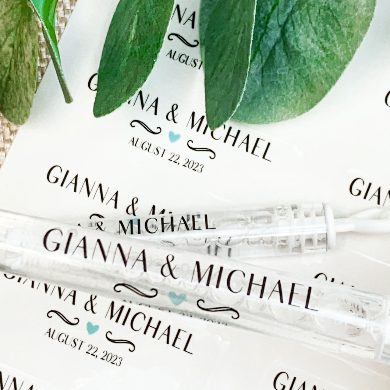 Smitten Custom Wedding Bubble Labels