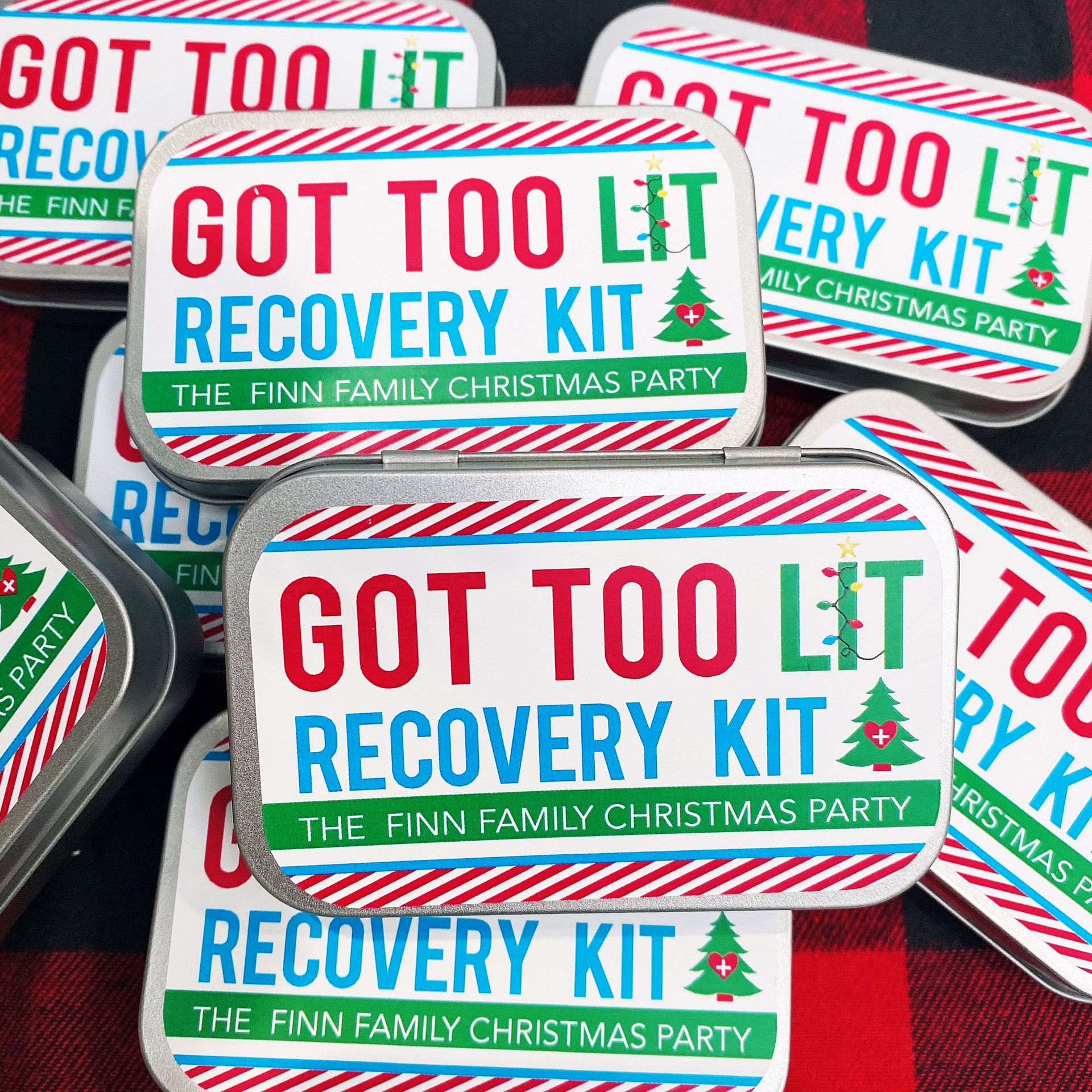 Got Too Lit Christmas Recovery Kit Tins
