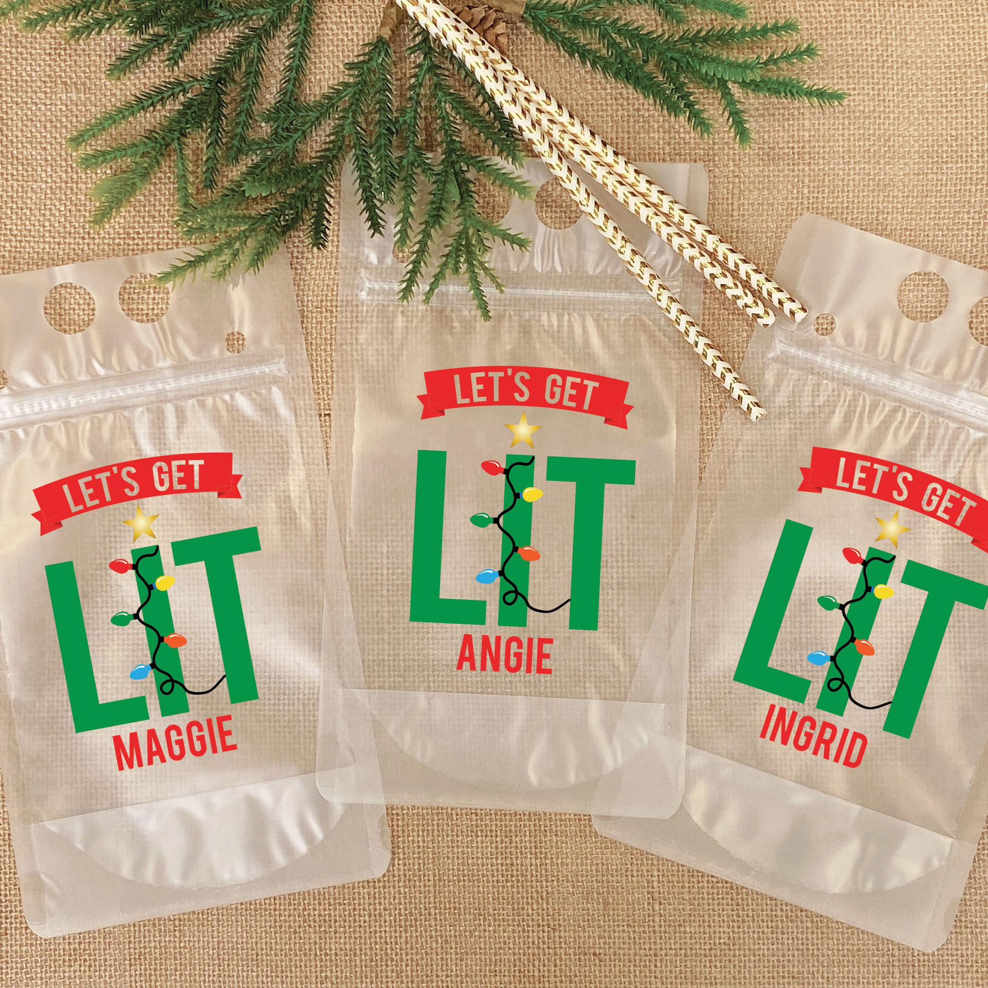 Custom Party Favor Tins: Got Too Lit Christmas Hangover Recovery Kit