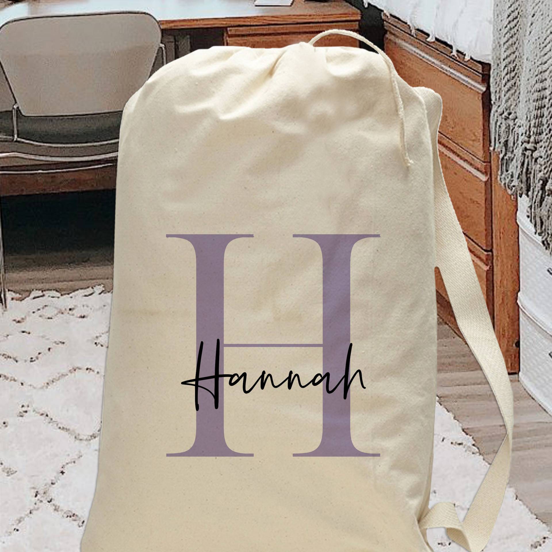 Modern Monogram Personalized Boho Initial Tote Bags