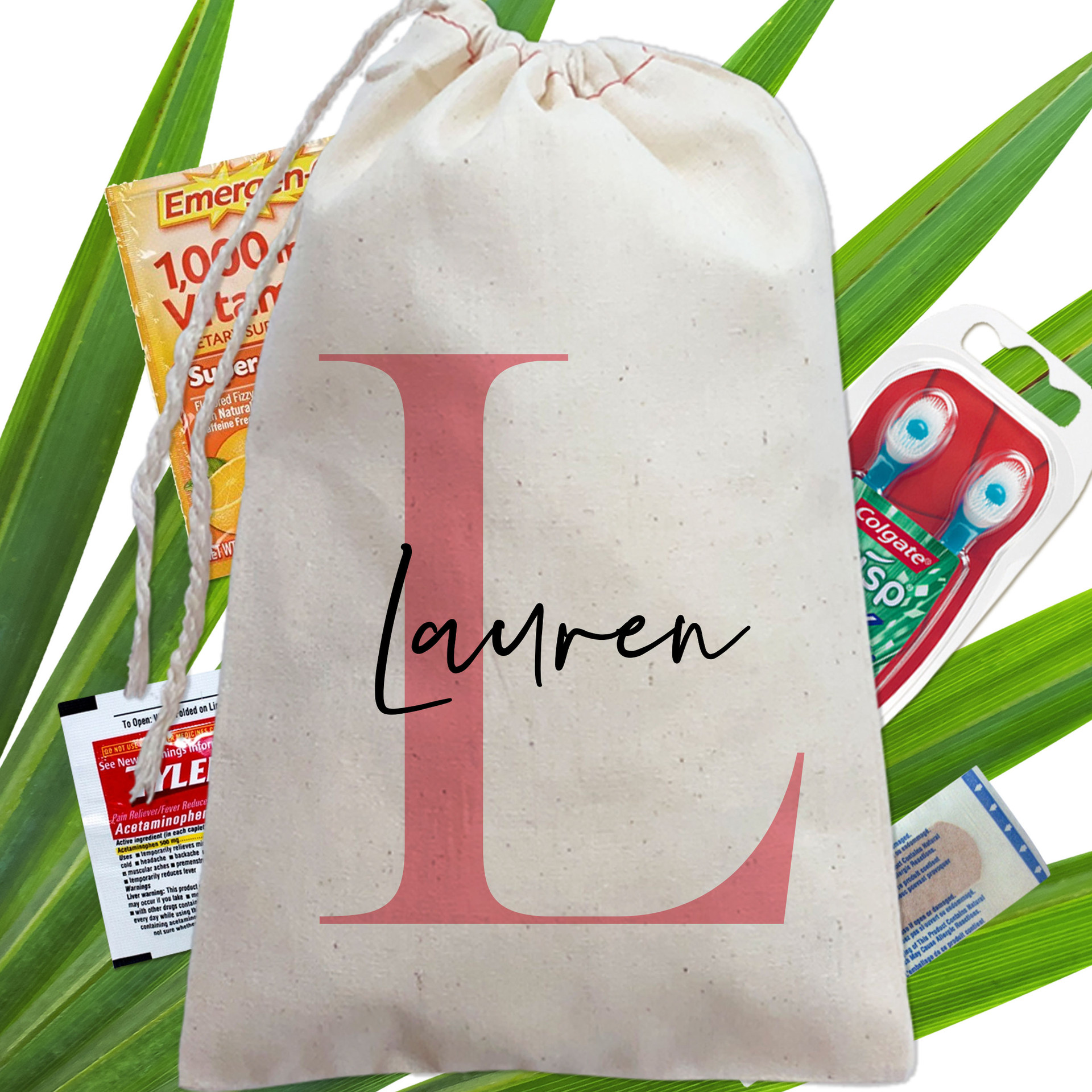 Modern Monogram Personalized Boho Initial Tote Bags