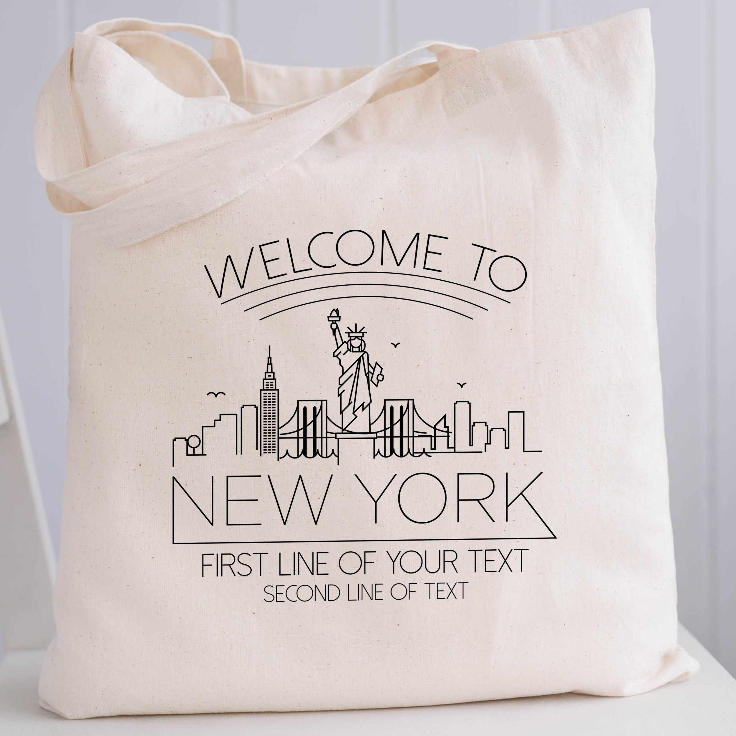 Modern Monogram Personalized Boho Initial Tote Bags