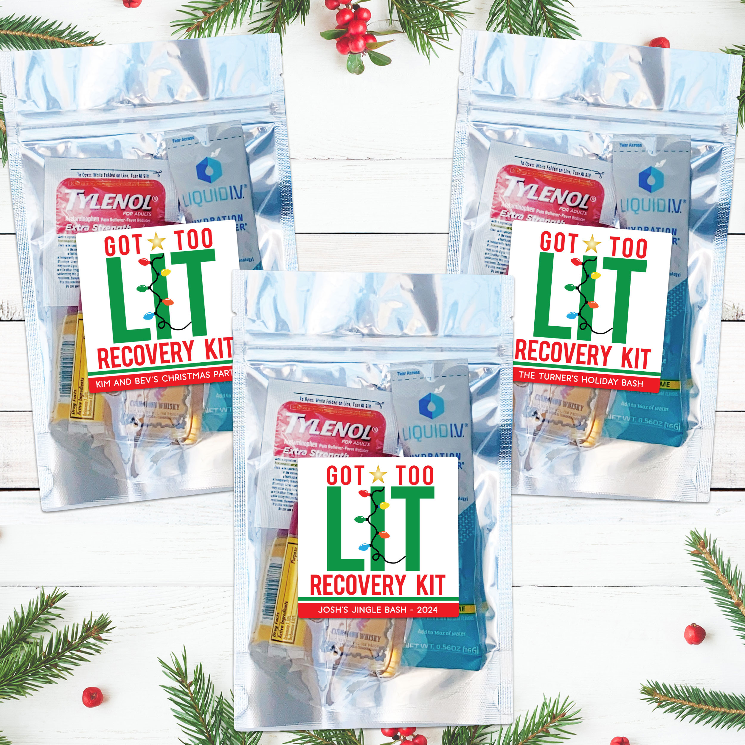 Got Too Lit Christmas Recovery Kit Tins