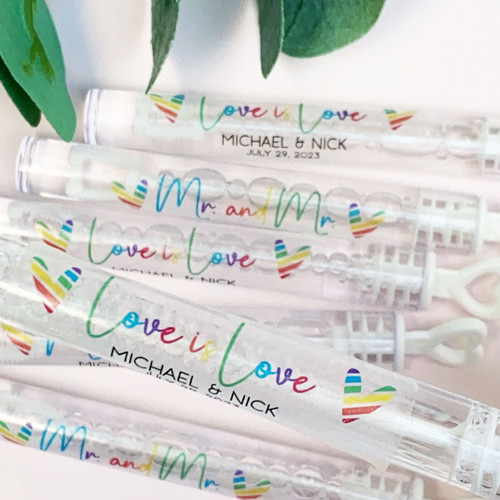 Custom Wedding Bubble Labels | Personalized Bridal Shower Bubbles