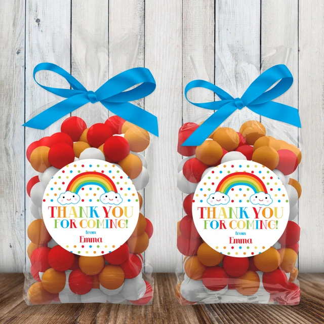 Printable Happy Little Rainbow Birthday Favor Tags (Instant Download)