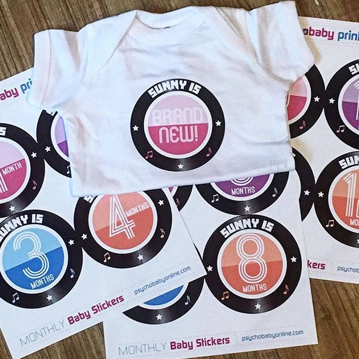 Play it Again! Record Monthly Belly Stickers - Joy & Chaos