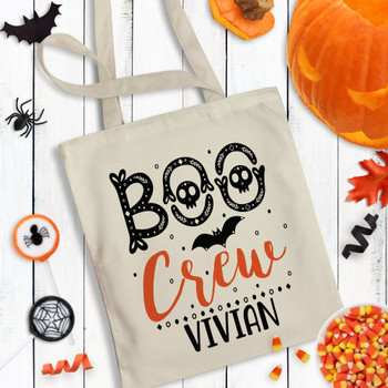Boo Crew Personalized Halloween Trick Or Treat Bag